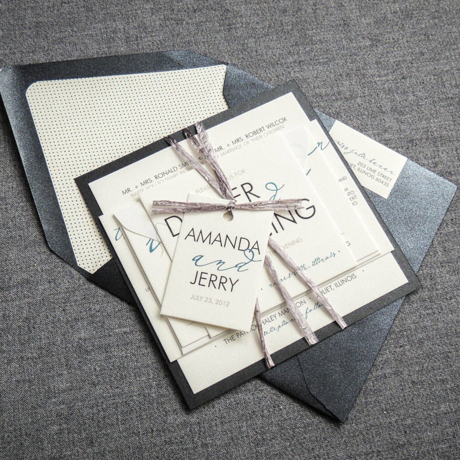 Black Invitation Suite Modern Script Invitation Simple and - Etsy