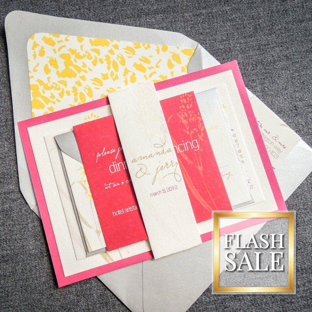 Pink and Silver Invitations, Pink Floral Wedding, Summer Rustic ...