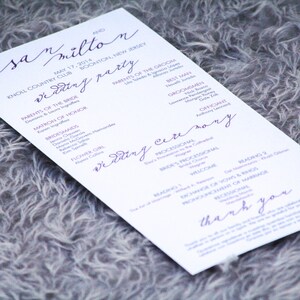 Modern Calligraphy Wedding Programs, Flat Programs, Ceremony Programs ...