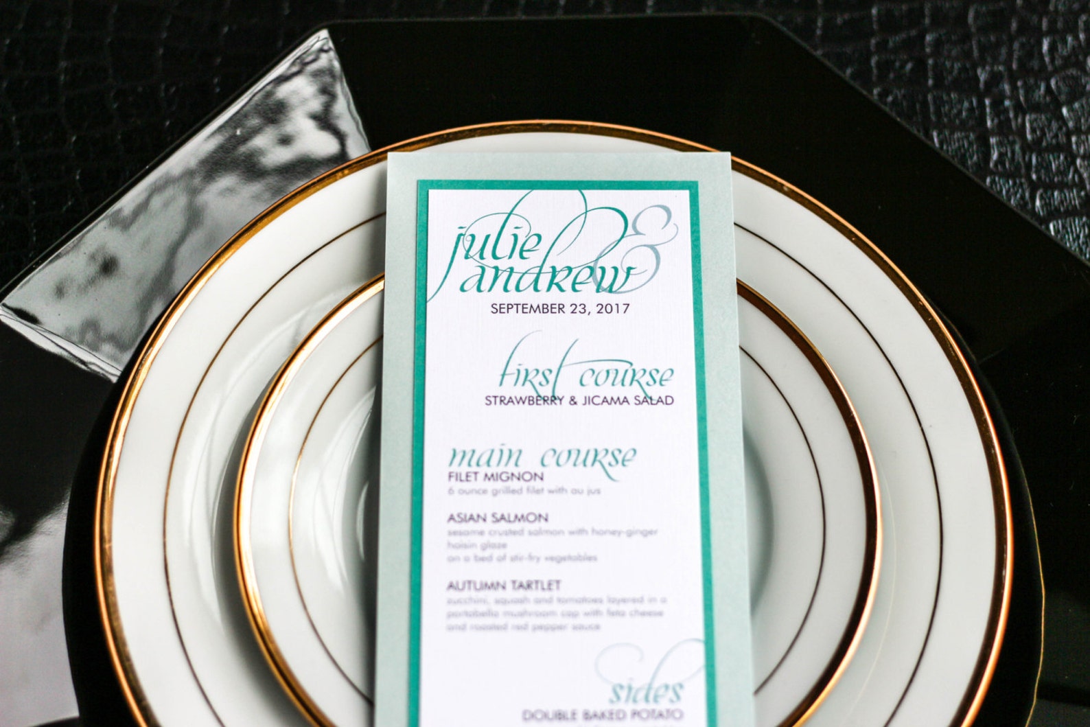 Dinner Menus Wedding Menu Destination Calligraphy Menu | Etsy