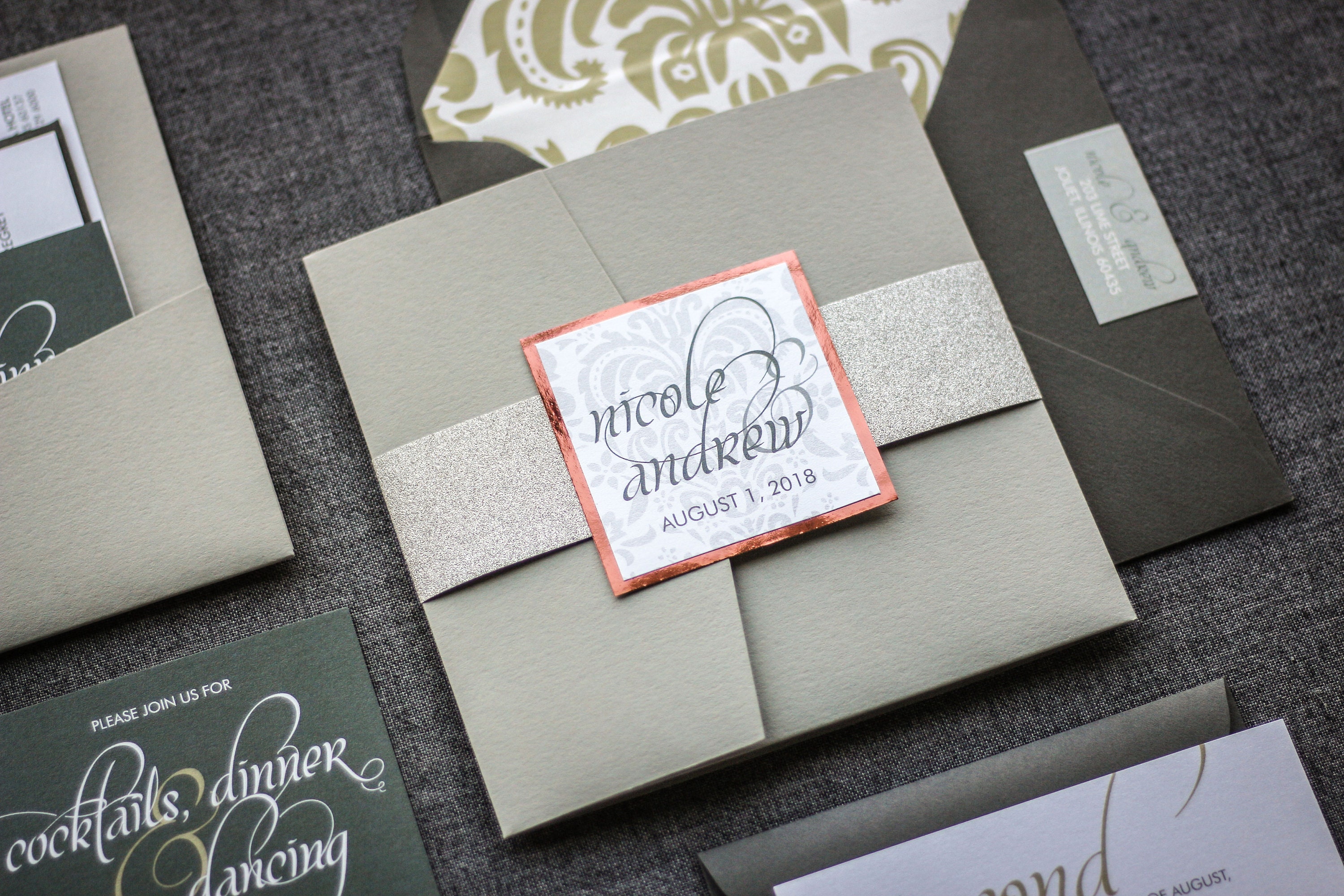Modern Wedding Invitations, Calligraphy Invites, Luxury Wedding, Yellow ...