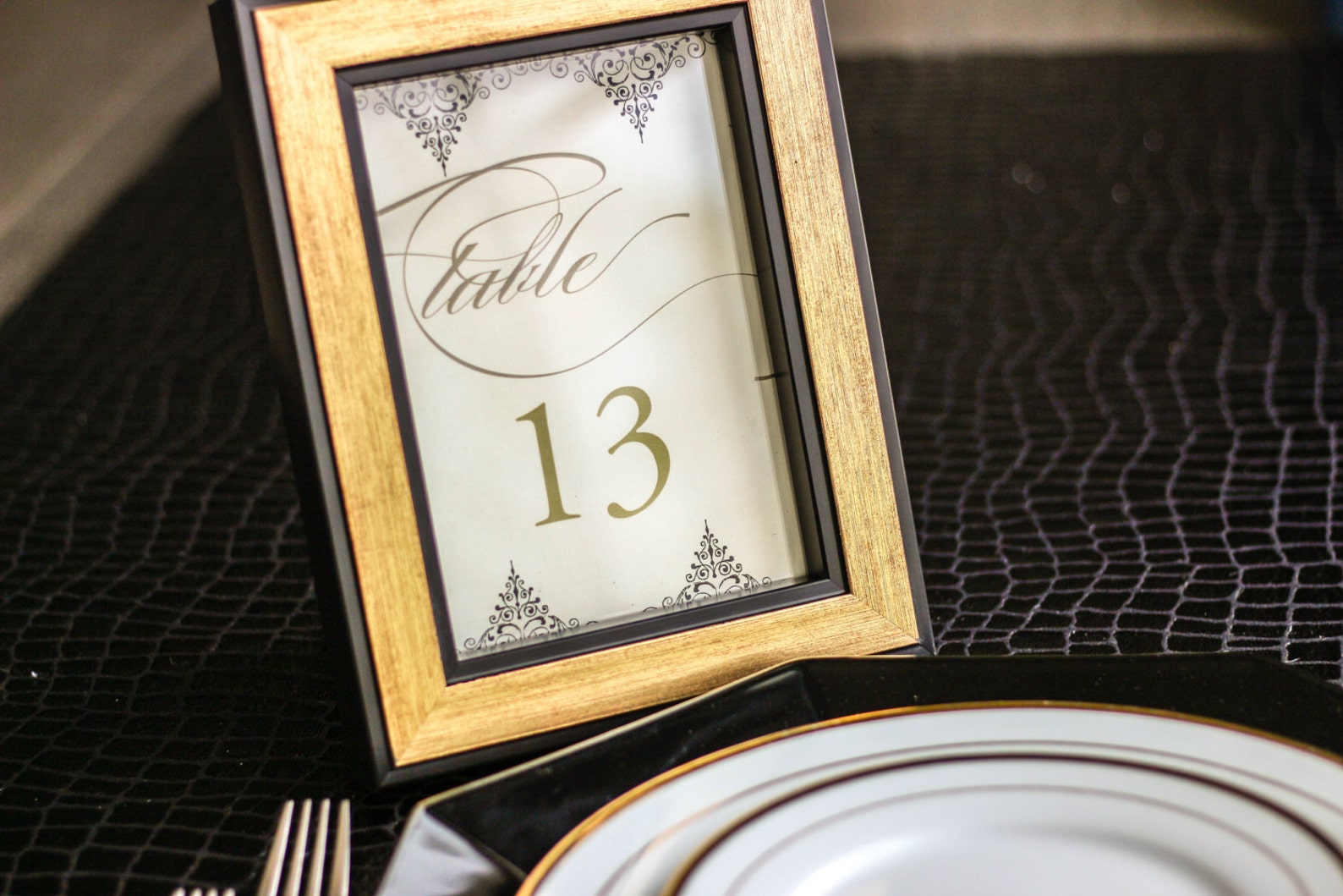 Wedding Table Numbers Reception Signage Elegant Table | Etsy