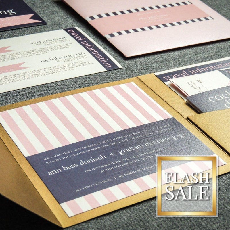 Preppy Invitation - Etsy