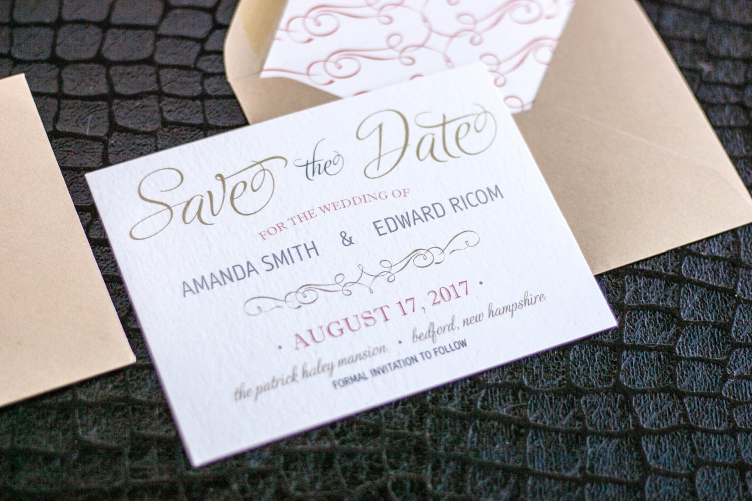 Vintage Save the Date, Rustic Wedding Invitation, Champagne and Blush ...