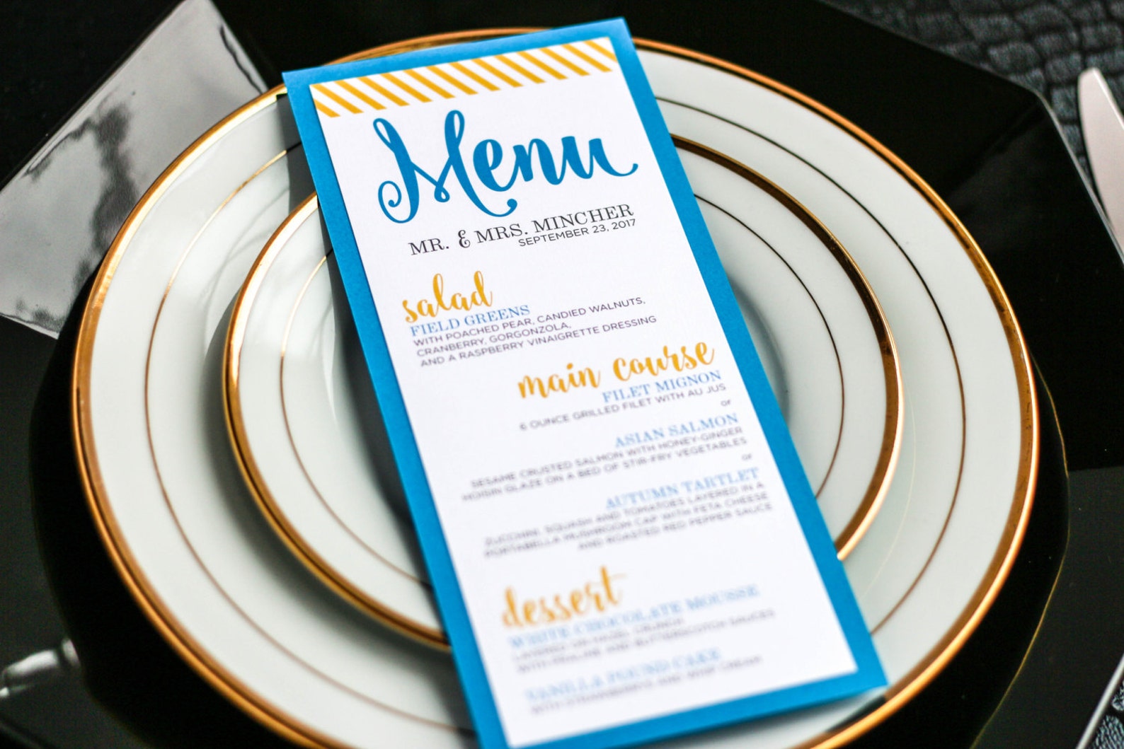 Nautical Wedding Dinner Menus Calligrpahy Stationery Beach | Etsy