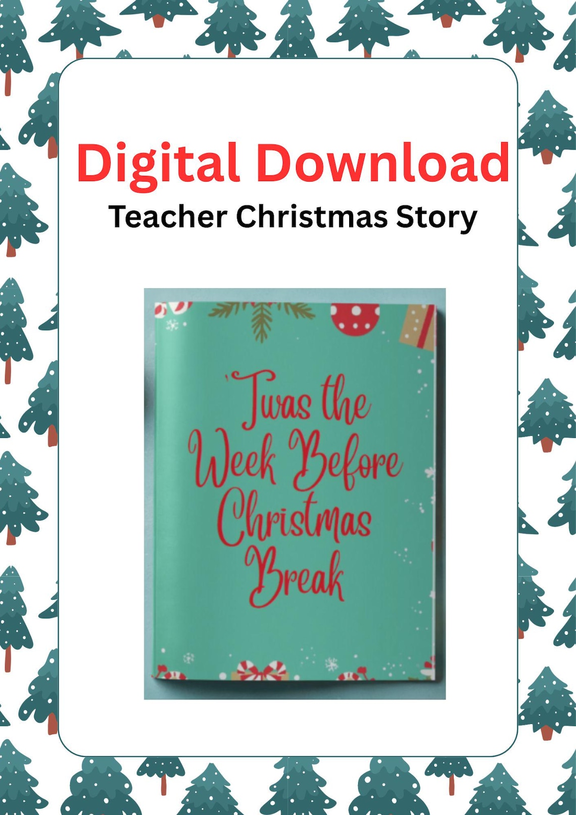 Twas the Week Before Christmas Break Printable Teacher Book| Digital ...