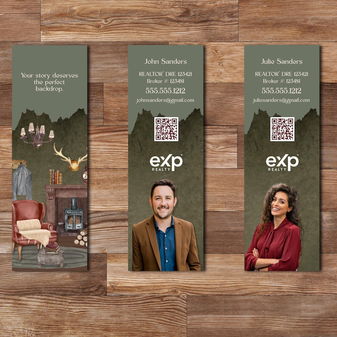 Real Estate Lodge Bookmark – Marketing Canva Template (digital Download ...
