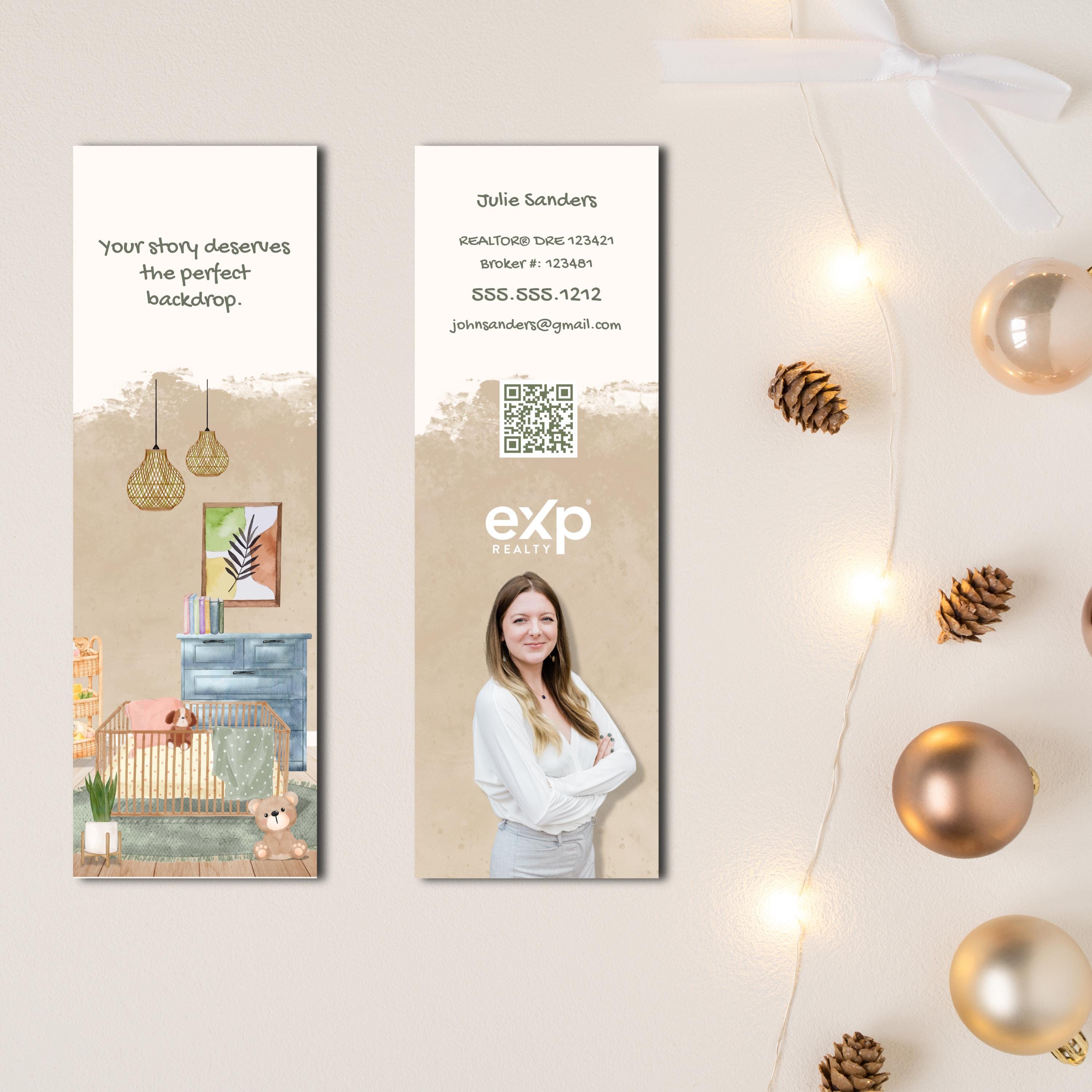 Real Estate Nursery Marketing Bookmark – Canva Template (digital ...