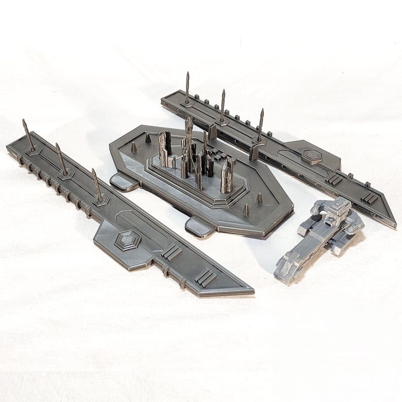 3D Printed Lantean Space Dock: Sci-fi Diorama Terrain - Etsy