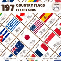 Montessori Cards of American Countries and Their Flags, Countries and ...