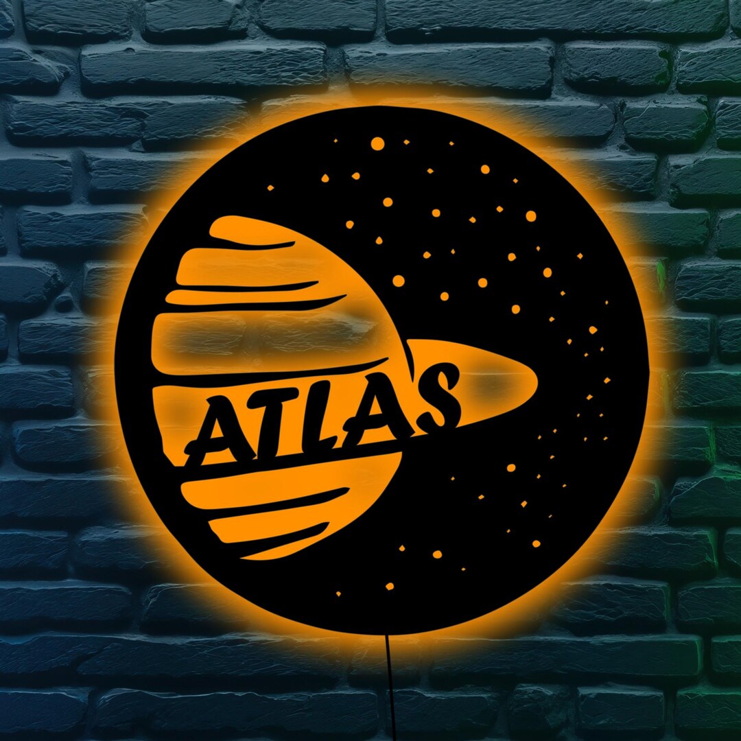Personalized Baby Name LED Sign: Custom Space Nursery Night Light - Etsy