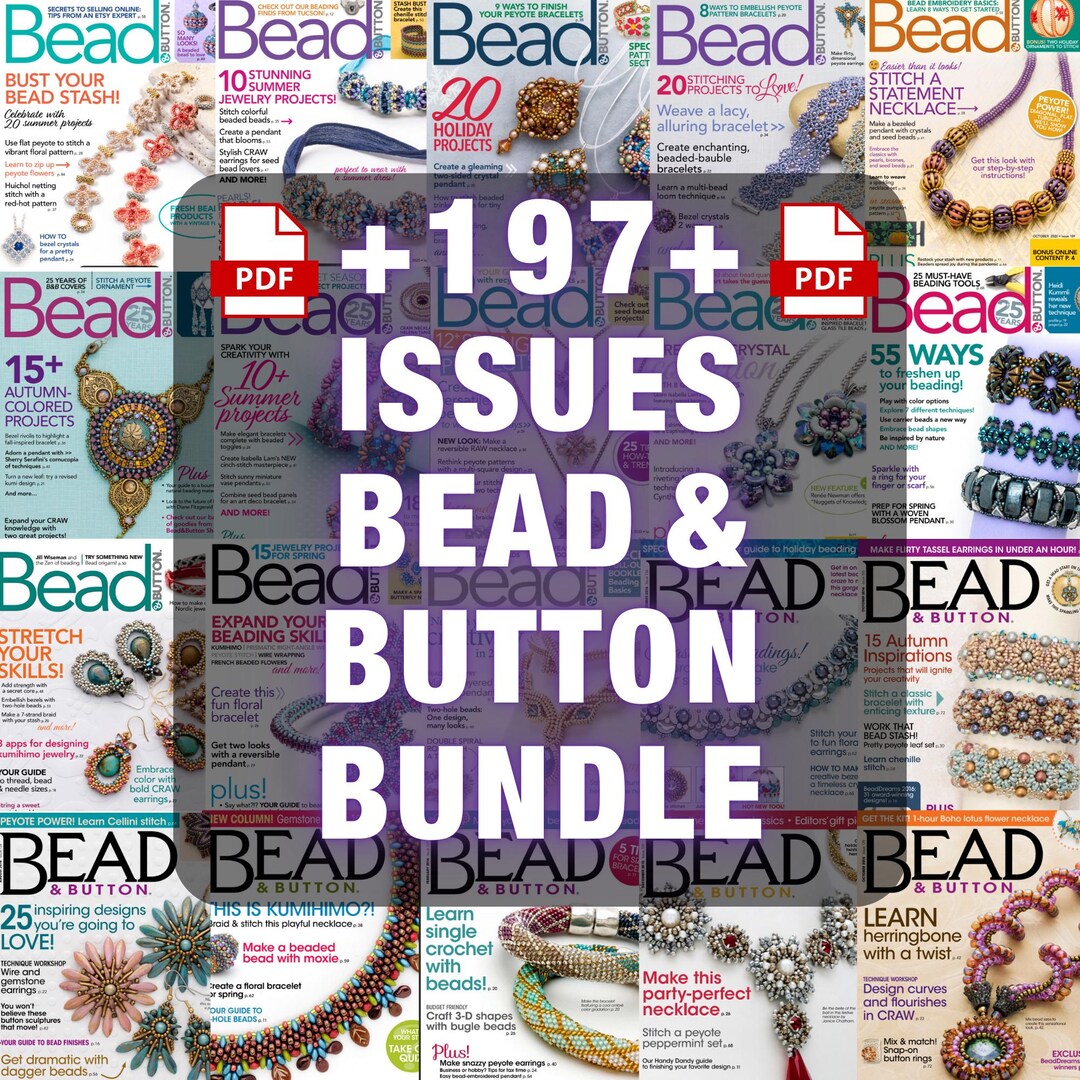 197 Bead and Button Magazine Digital PDF Bundle With Jewelry Making ...