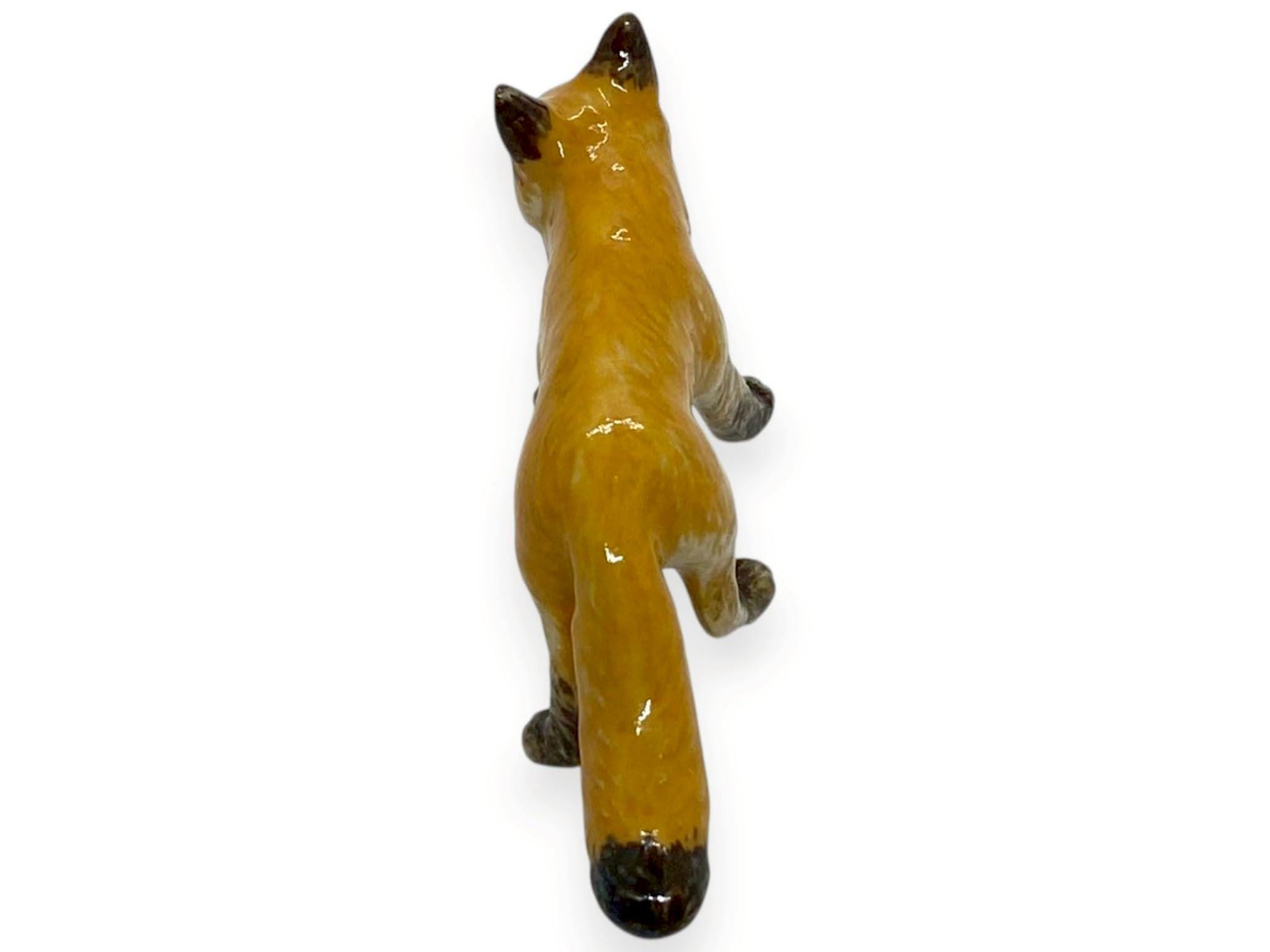 Tiny 3" L Red Fox Figurine Wolf Miniature Jackal Wild Dog Ceramic ...