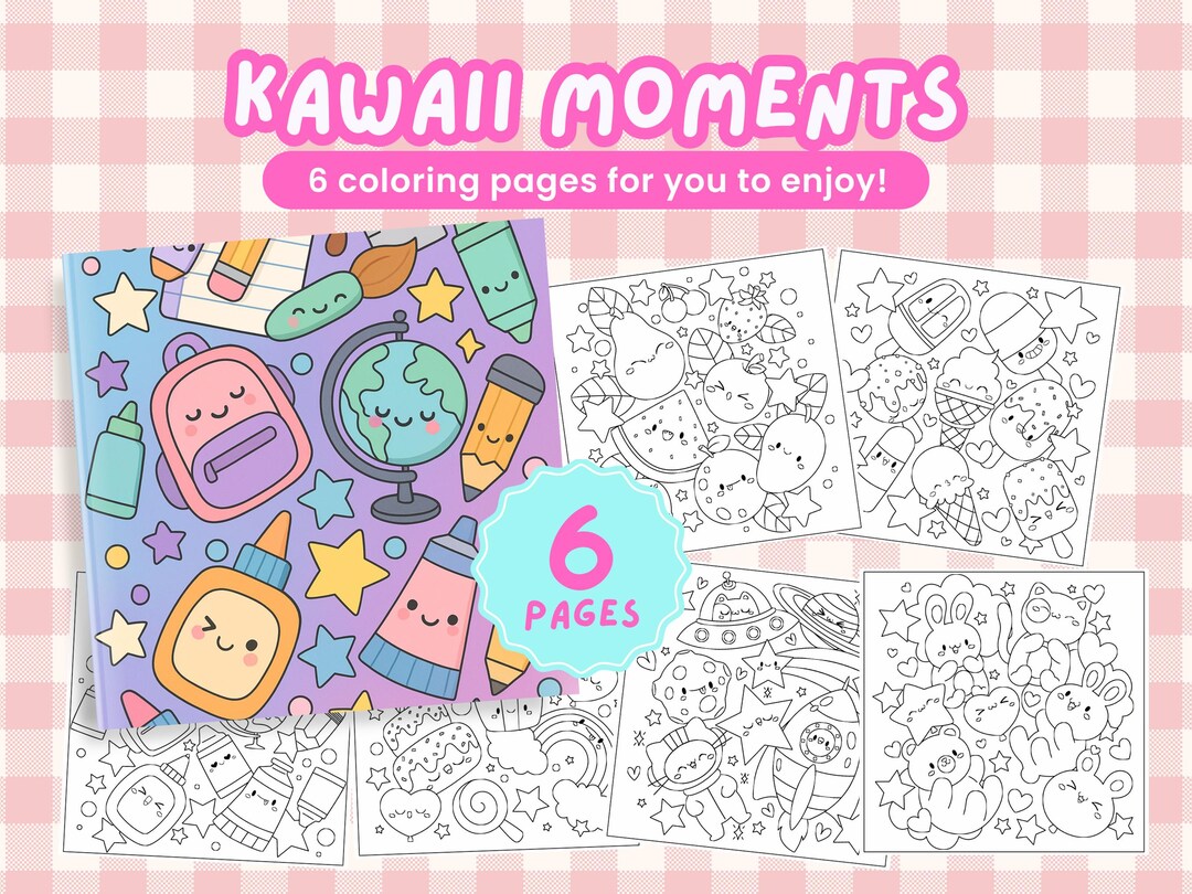 Kawaii Coloring Pages for Kids – Printable Cute Activity Sheets PDF for ...