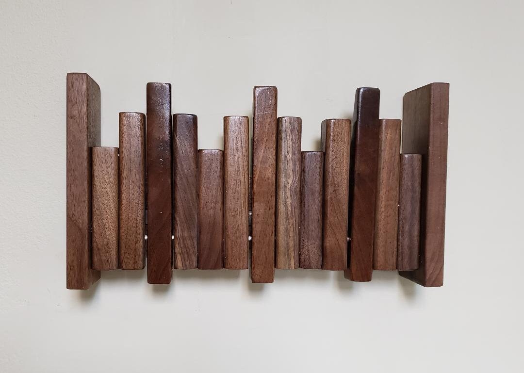 Unique Coat Rack Wall Art Purse Hats 3 Hooks Storage Rack Handcrafted ...