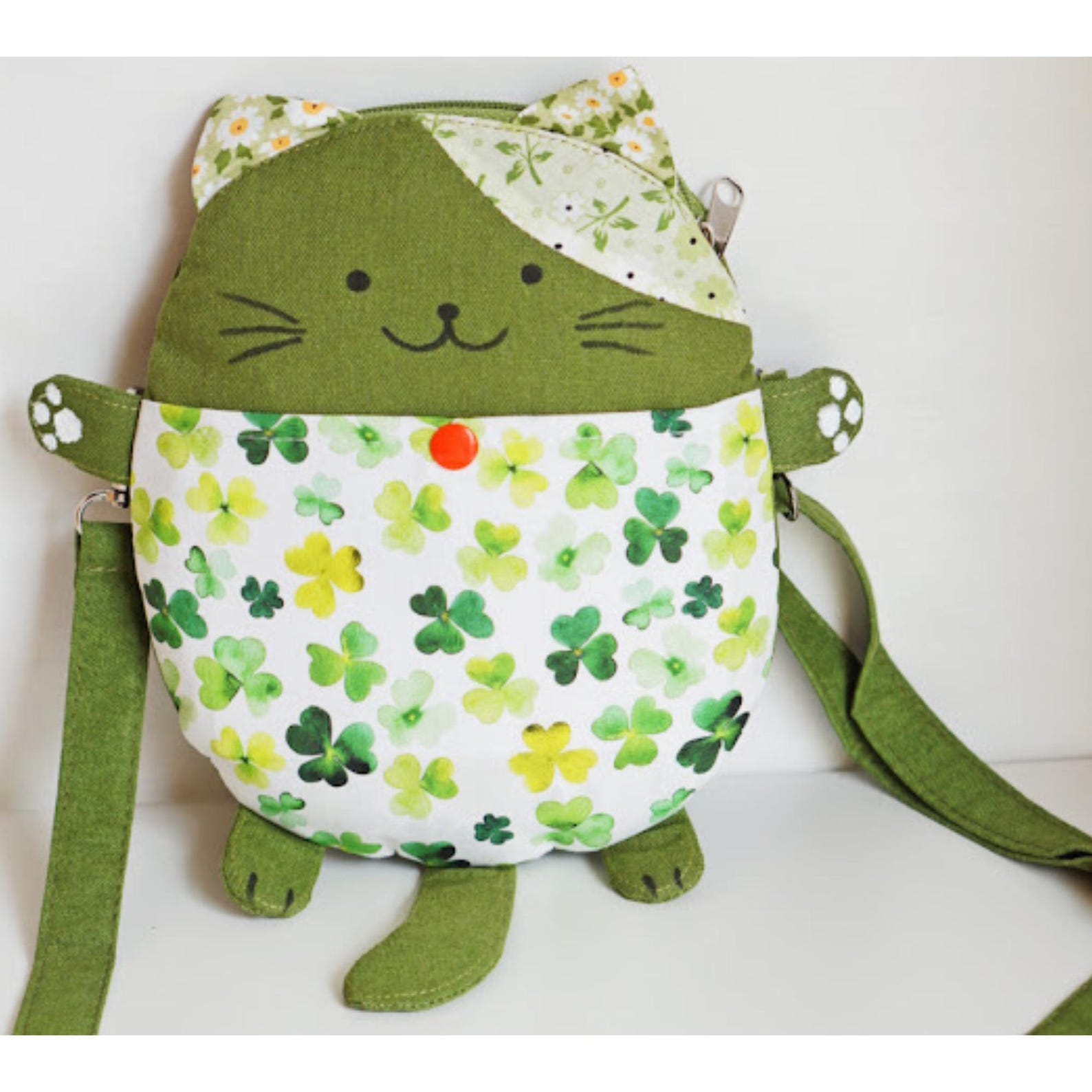 Handmade Floral Cat Bag: Meo Meo Design Crossbody Purse - Etsy