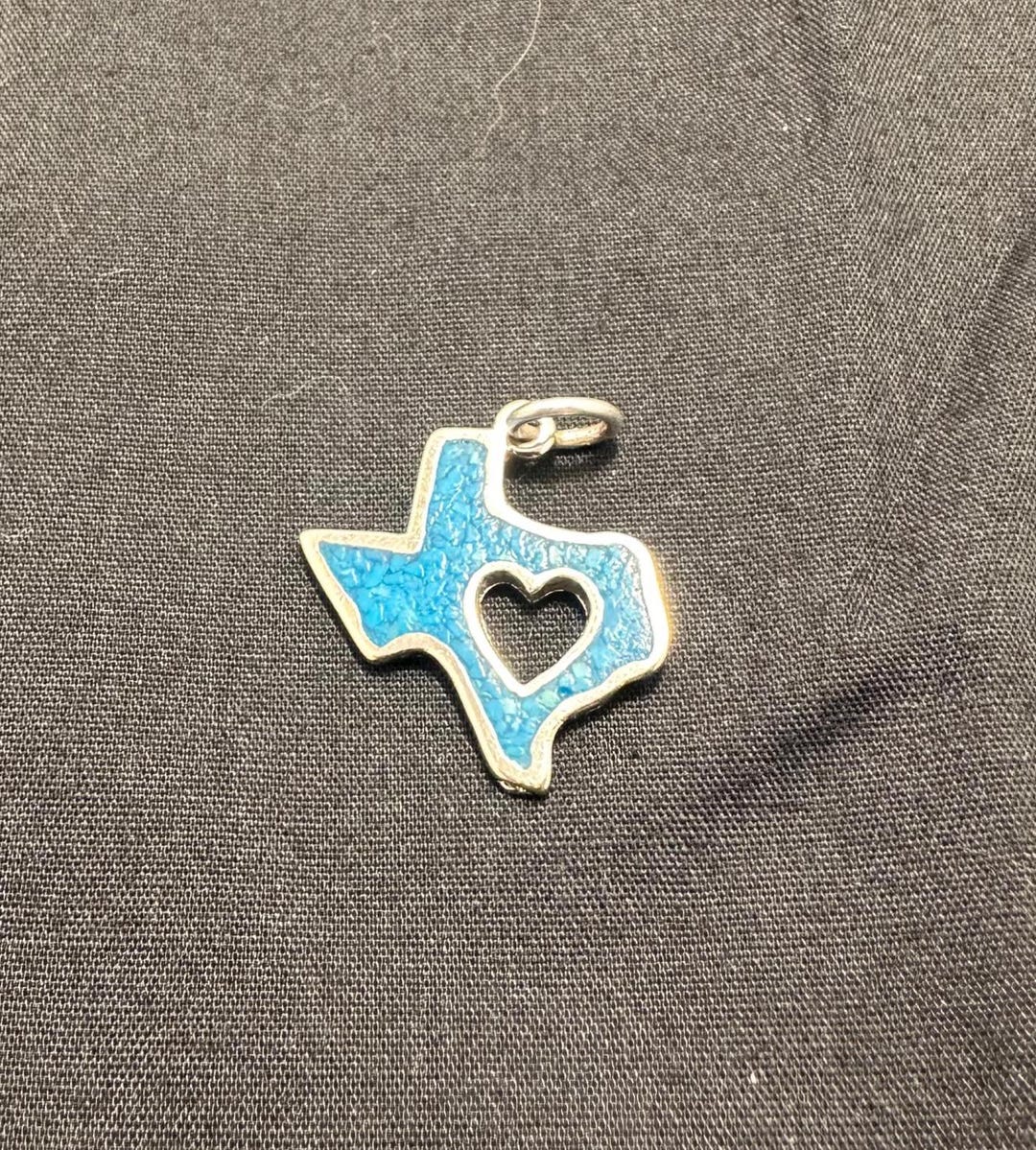 Texas Turquoise Charm, With Heart Window, Weight: 1 Gram - Etsy