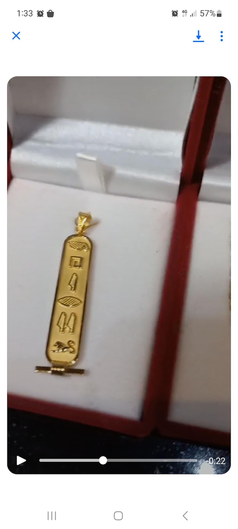 18K Gold Egyptian Cartouche Necklace – Personalized With Your Name in ...