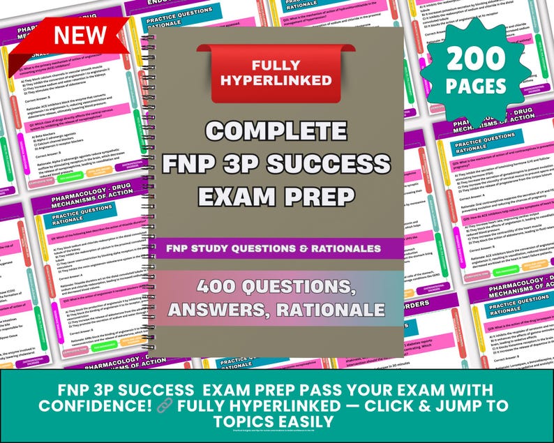 FNP 3P Success Exam Prep: 400 Questions, Answers, & Rationales (fully ...