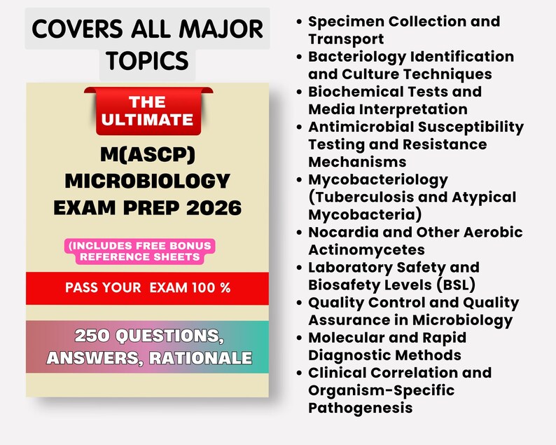 M(ASCP) Microbiology Exam Prep 2026: Complete Study Guide for ...
