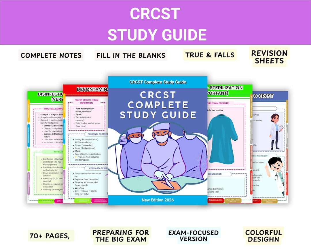CRCST Study Guide 2026 | Sterile Processing Exam Prep (PDF) - Etsy