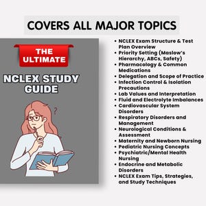 NCLEX Study Guide - Ultimate Nursing Review - 61 Pages - Etsy
