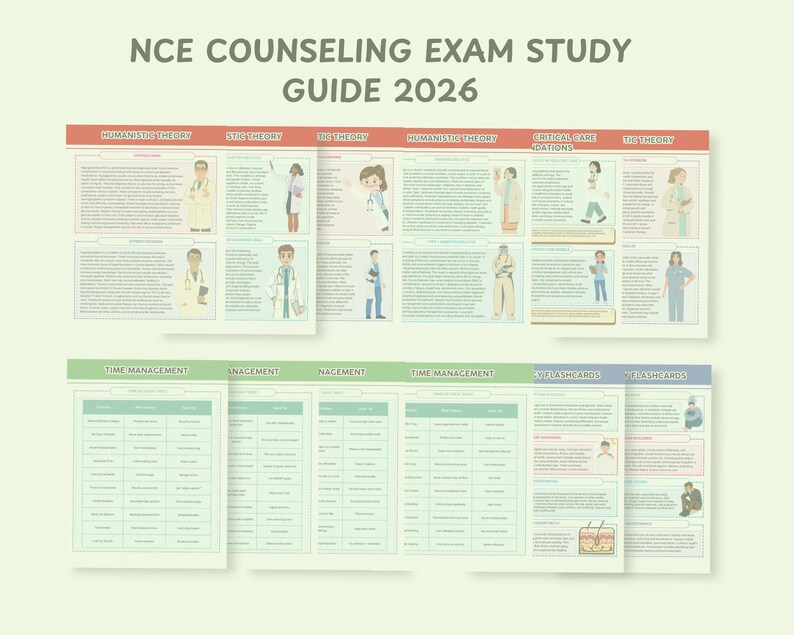 NCE Exam Study Guide 2026 | Cheat Sheets + Flashcards Bundle | NCE Prep ...