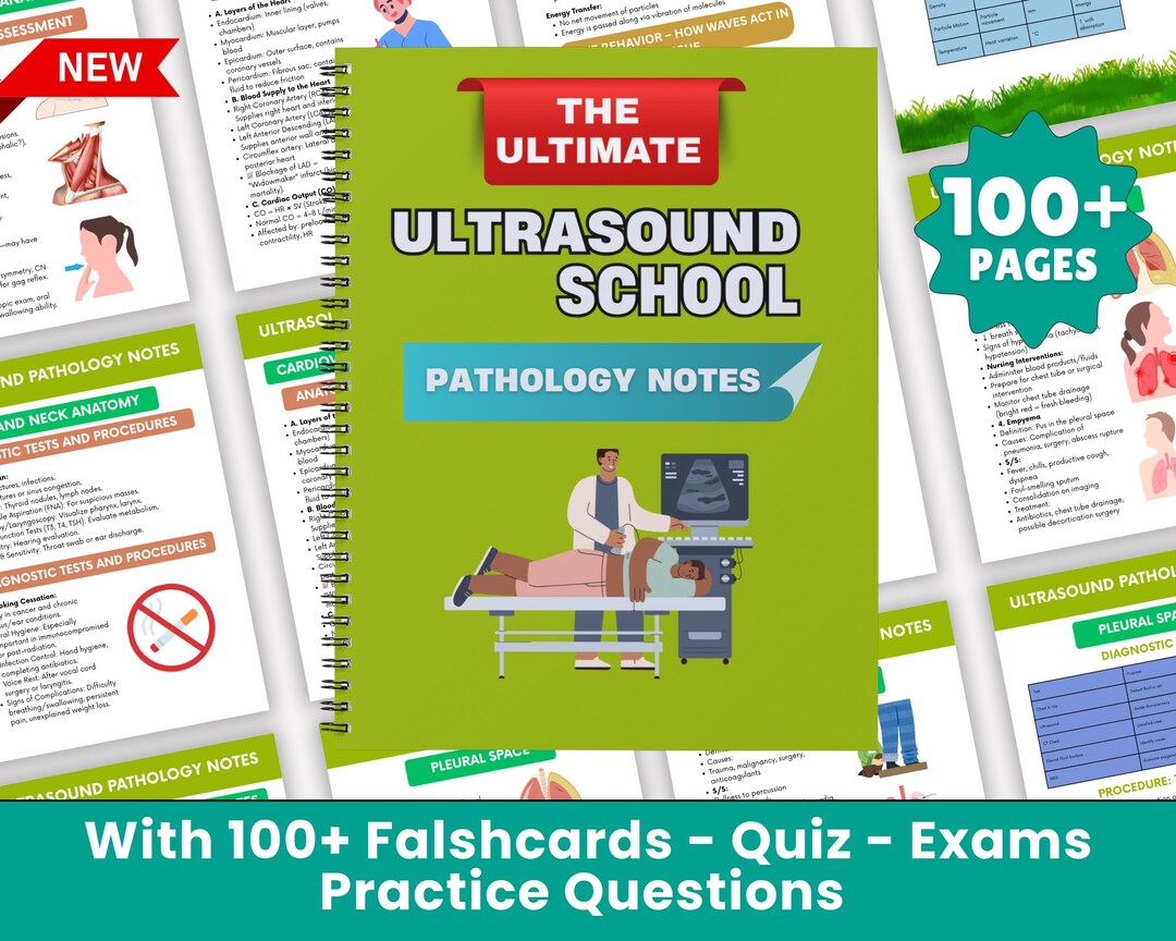 Ultrasound Pathology School Notes Bundle: Sonography Study Guides - Etsy