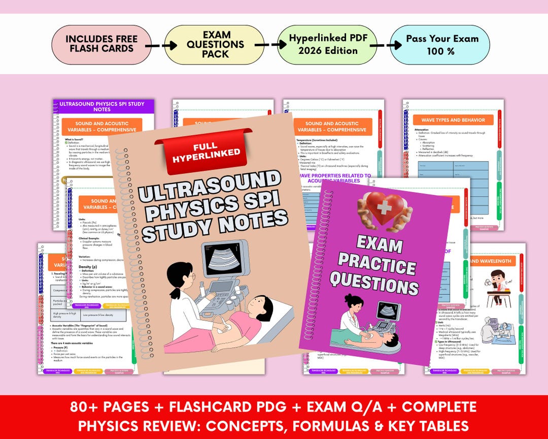 Ultrasound Physics SPI Study Notes | Exam Questions, Flashcards ...