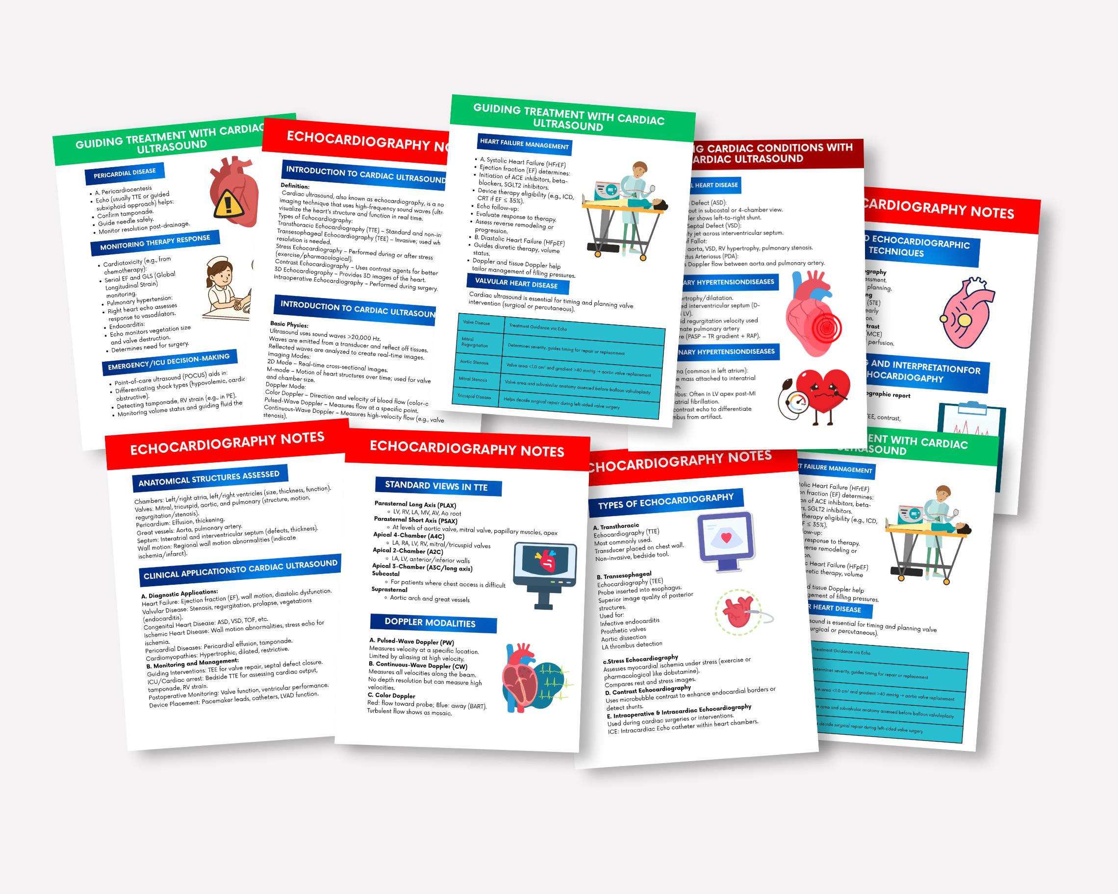 Echocardiography Study Guide: Cardiac Sonography Notes (digital ...