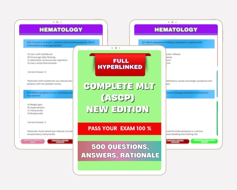 Complete MLT (ASCP) Exam Preparation Guide - New Edition, 500 Q/A ...