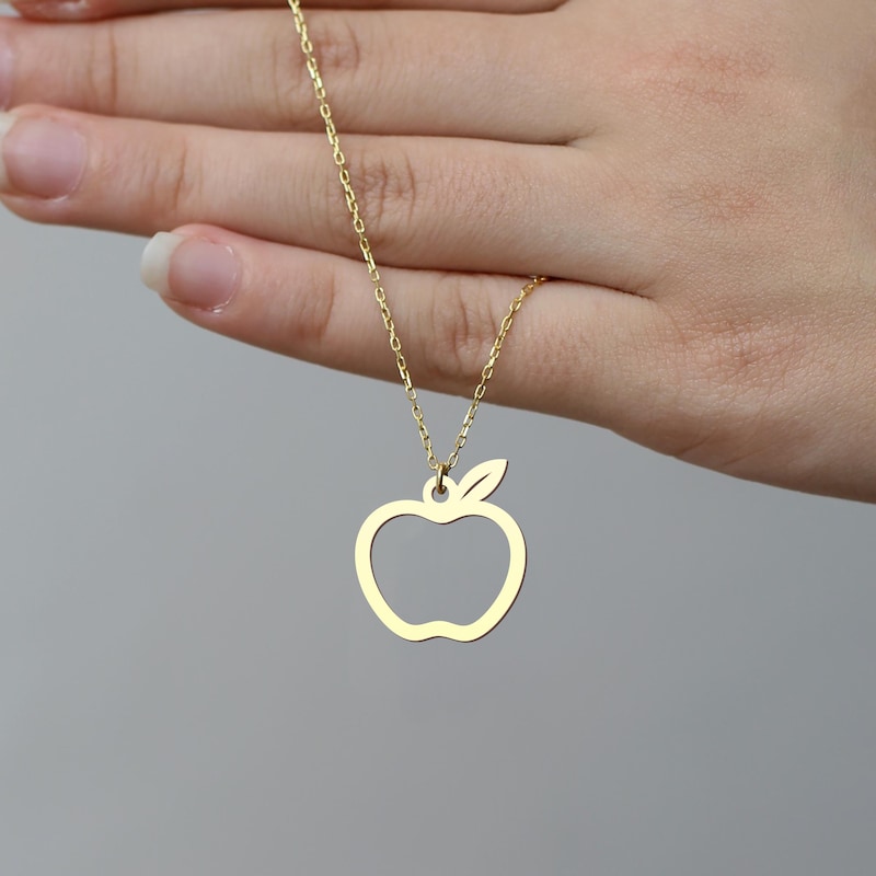 Apple Necklace - Etsy