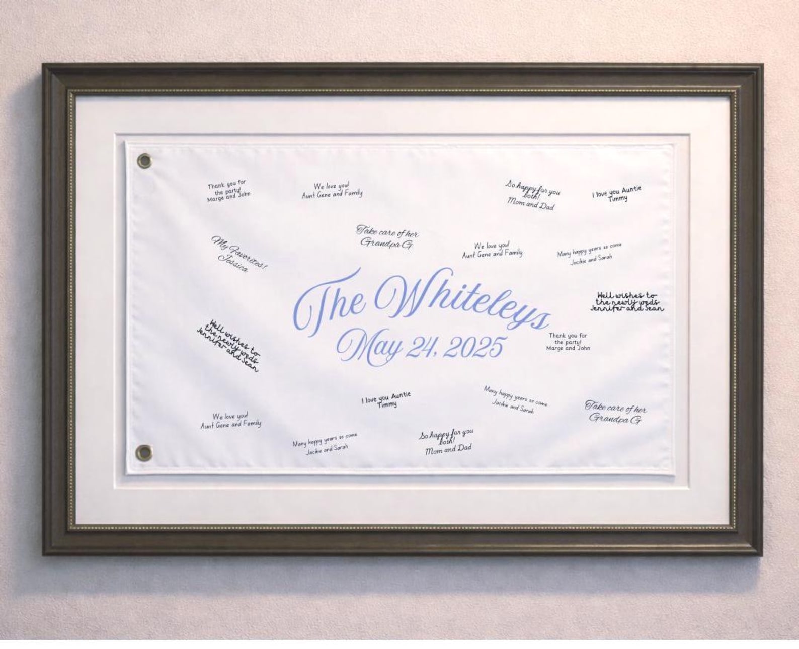 Personalized Wedding Guest Book Flag - Etsy