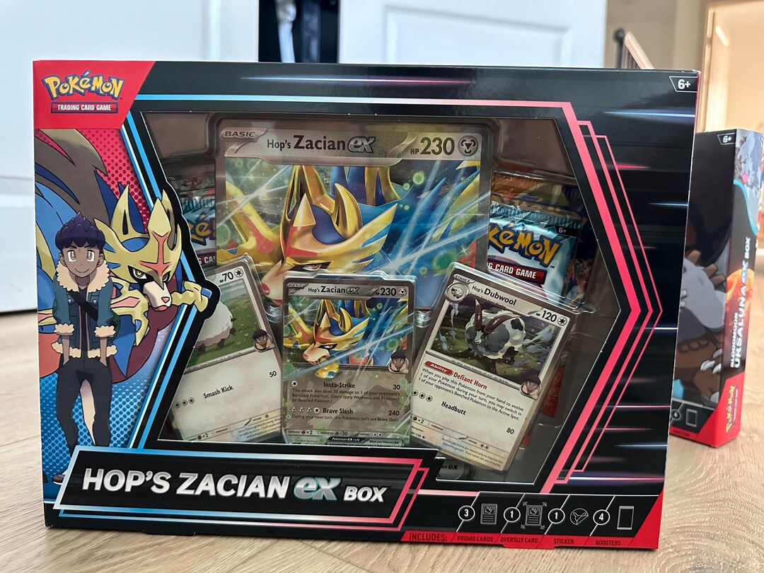 Pokémon TCG Hop’s Zacian Ex Box – Promo Cards + 4 Booster Packs 2x ...