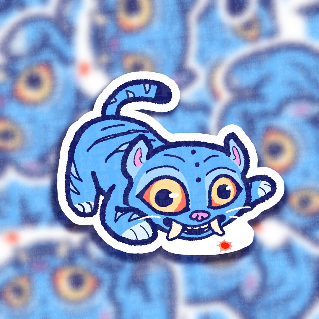 Derpy Tiger Laser Pointer Vinyl Sticker | K-pop Demon Hunters ...