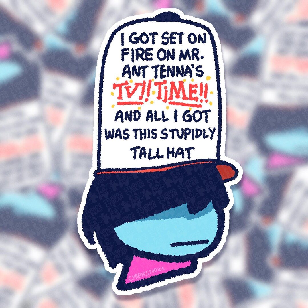 Kris Tenna TV Time Hat Vinyl Sticker | Deltarune | Funny | Cute ...
