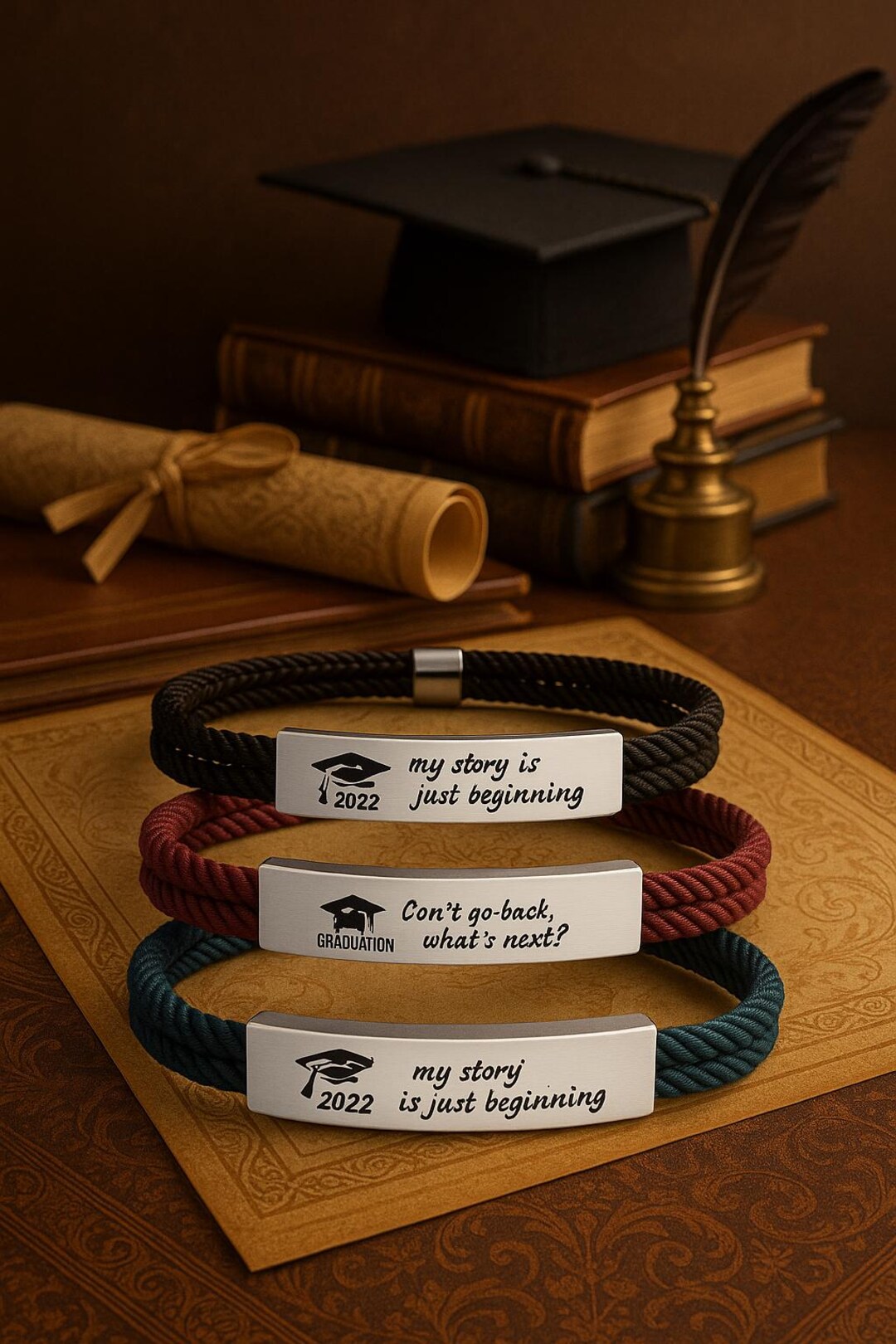 Personalized Graduation Bracelet: Custom Name & Year, Class of 2025 - Etsy