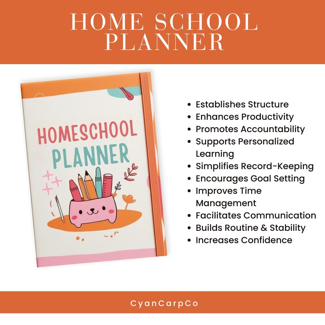 Homeschool Planner | Daily Weekly Lesson Plan | Printable School ...