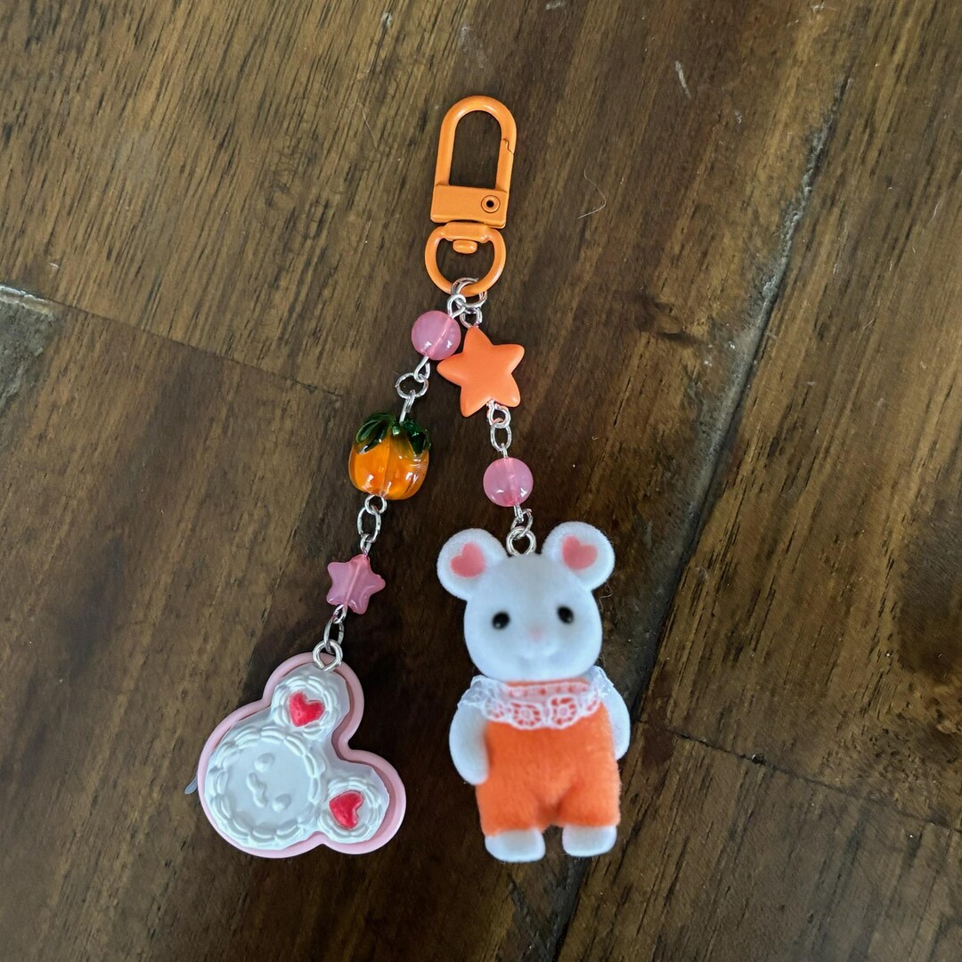 Mouse Calico Critter Keychain - Etsy