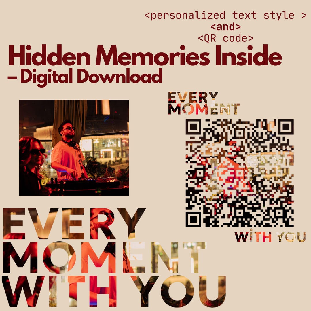 Personalized QR Code Gift: Hidden Photo, Video, or Message (digital ...