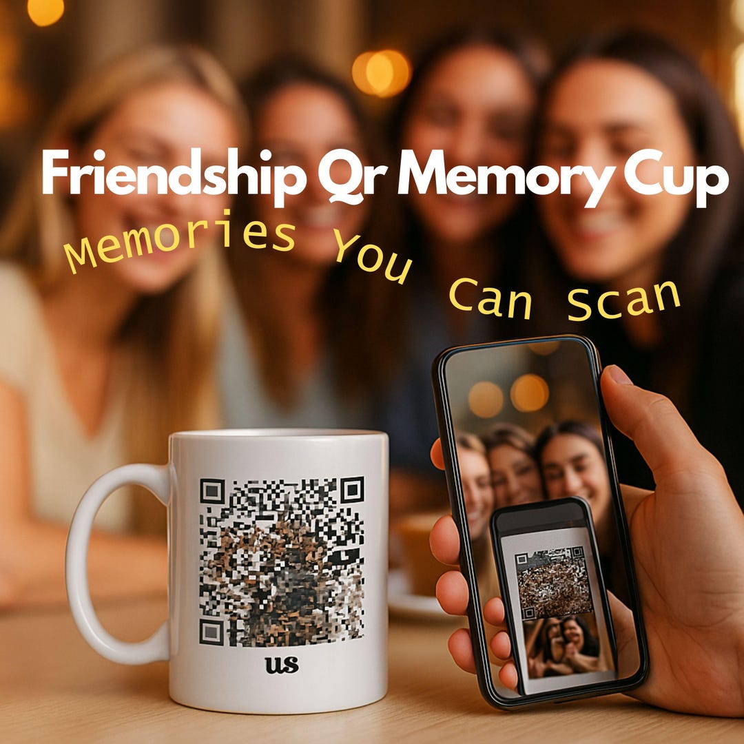 Custom QR Code Photo Mug: Personalized Friendship Gift - Etsy