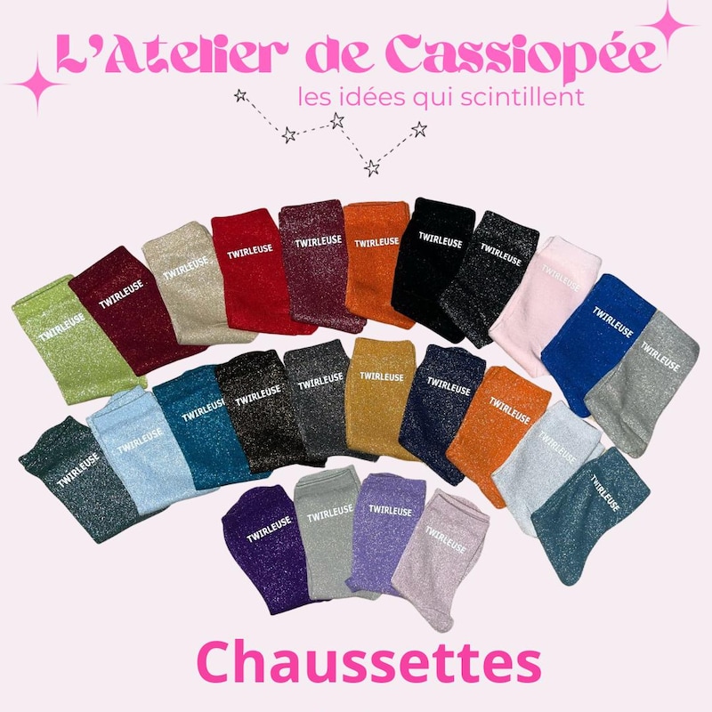 Chaussettes paillettes personnalisées - Etsy France