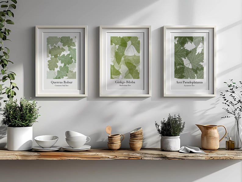 Sycamore Tree Leaf Print – Acer Pseudoplatanus | Botanical Digital ...