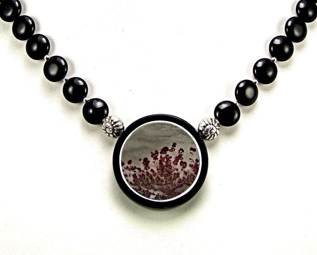 Chohua Jasper Intarsia Pendant Necklace - N595 - Etsy