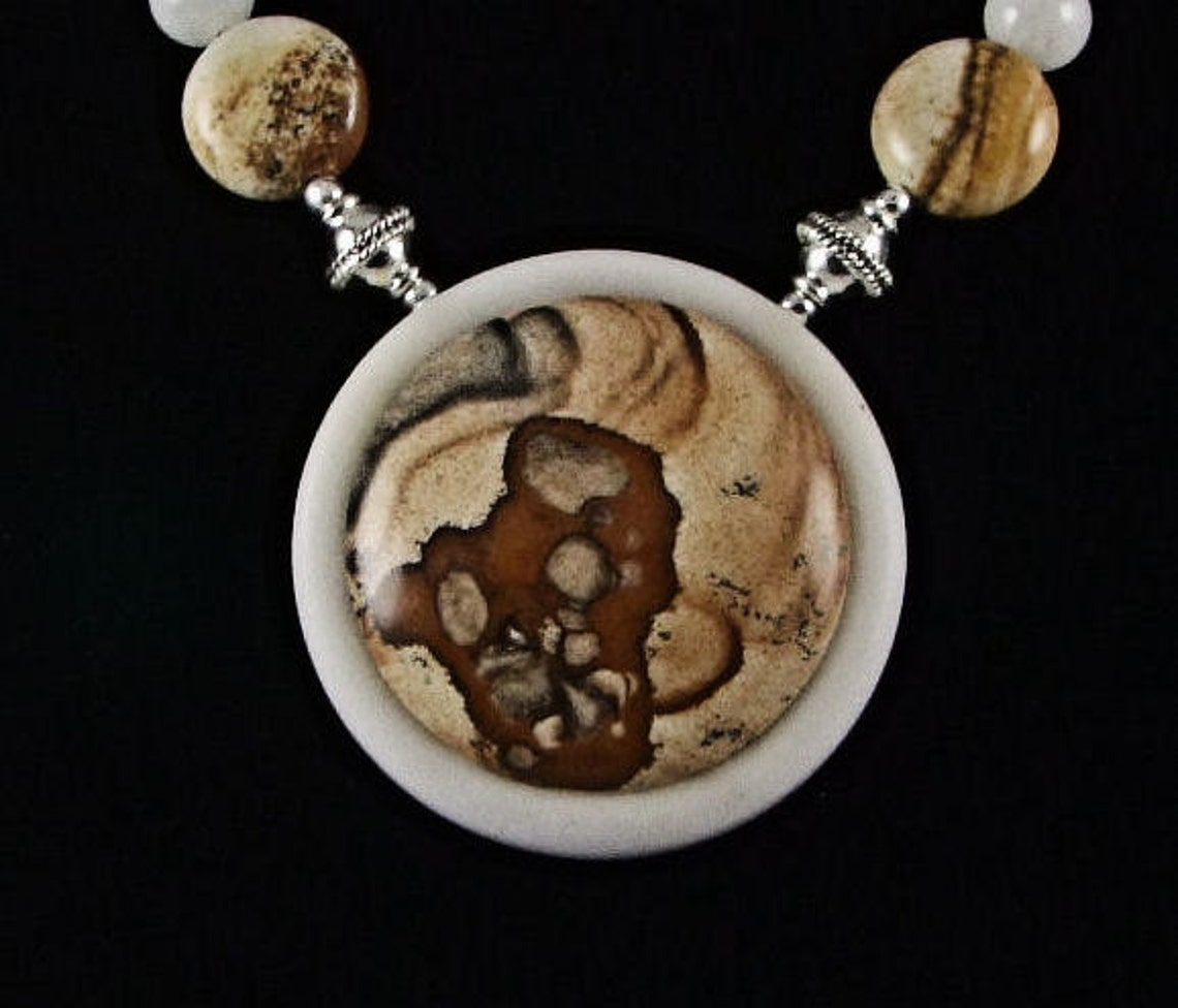 African Queen Jasper Intarsia Necklace N303 - Etsy