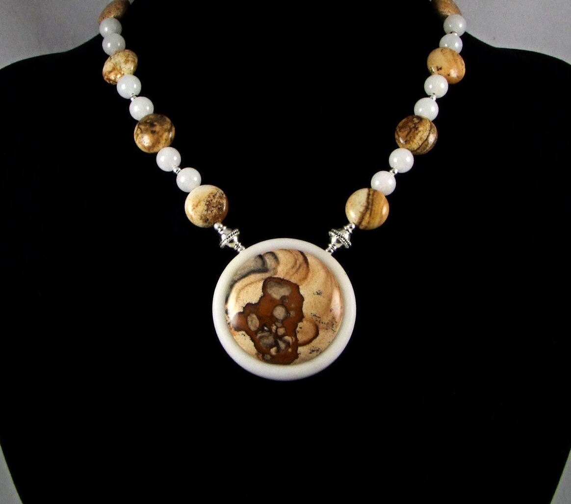 African Queen Jasper Intarsia Necklace N303 - Etsy