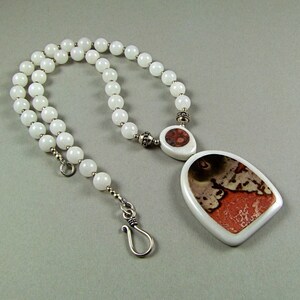 Red Creek Jasper Intarsia Necklace N234 - Etsy