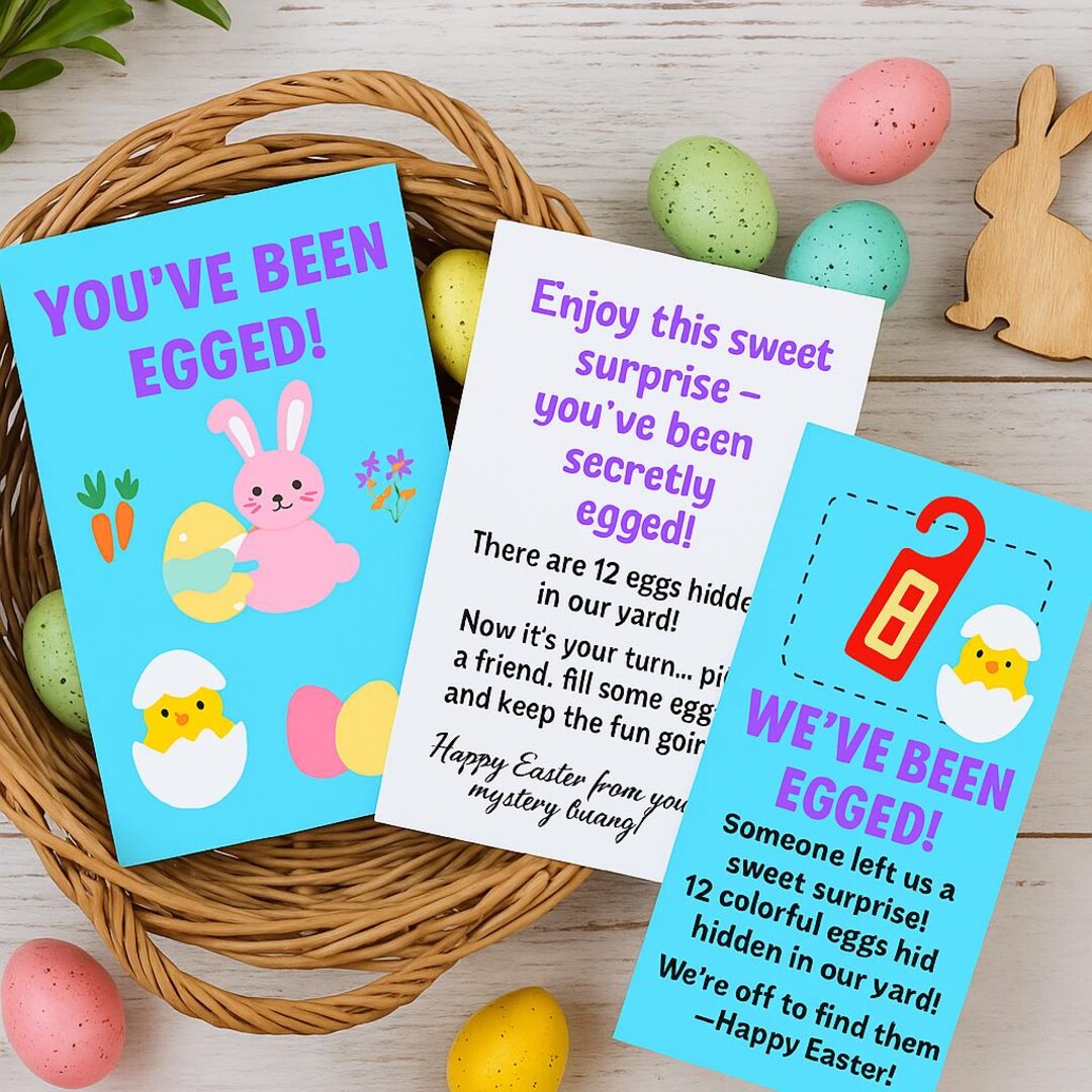 You’ve Been Egged Printable Kit – Fun Easter Yard Game for Kids ...