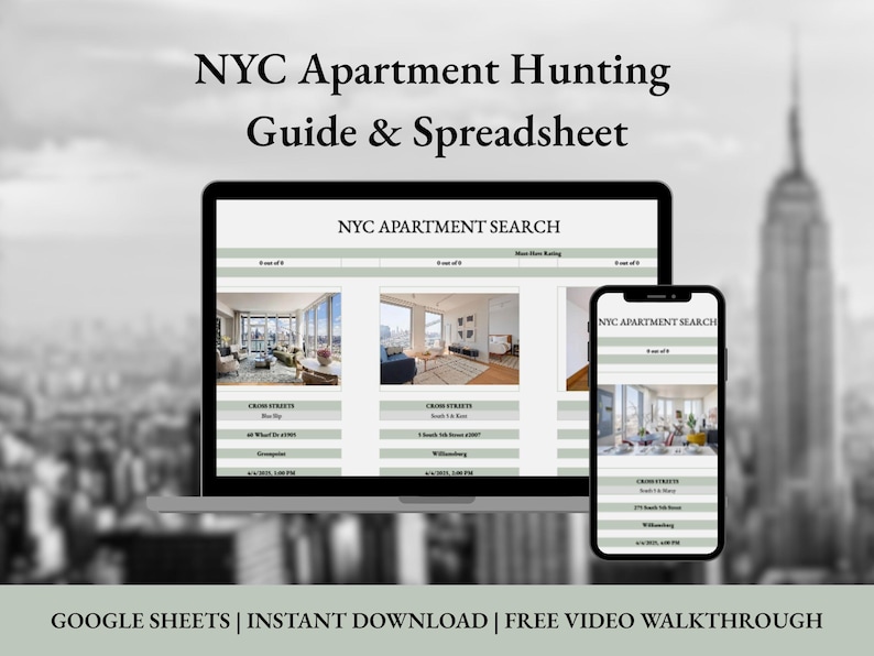 The Ultimate NYC Apartment Hunting Guide - Apartment Comparison Table ...