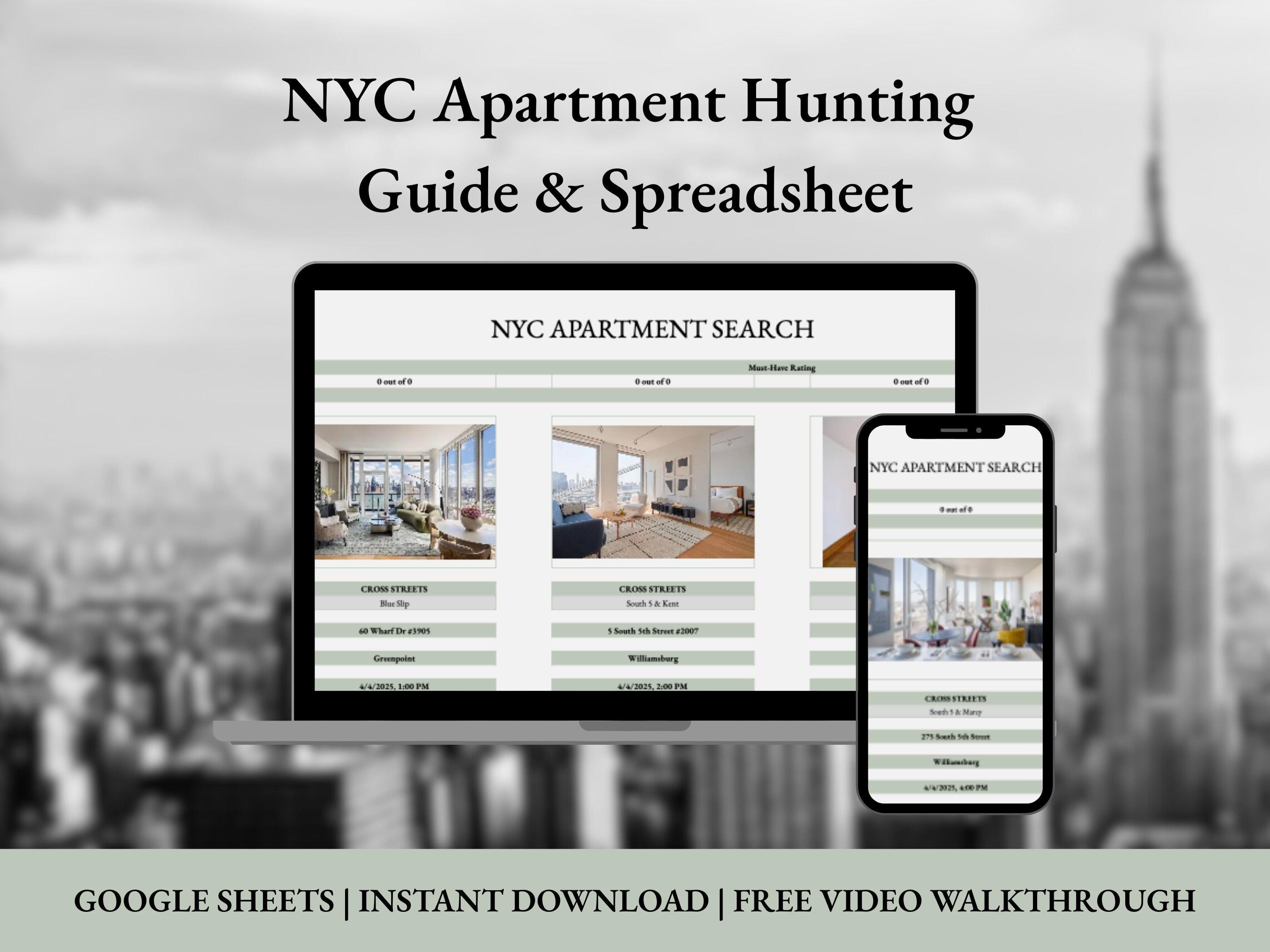 The Ultimate NYC Apartment Hunting Guide - Apartment Comparison Table ...
